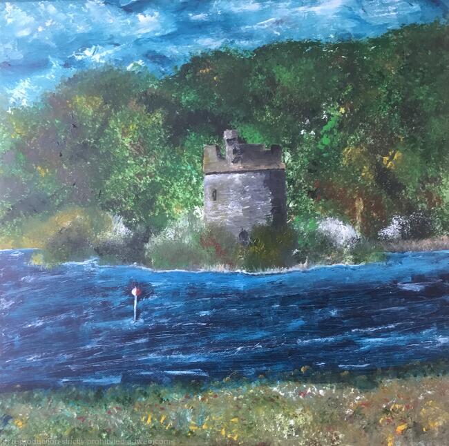 “Upper Lough Erne - Co Fermanagh - Gad Island with Crichton tower at ...